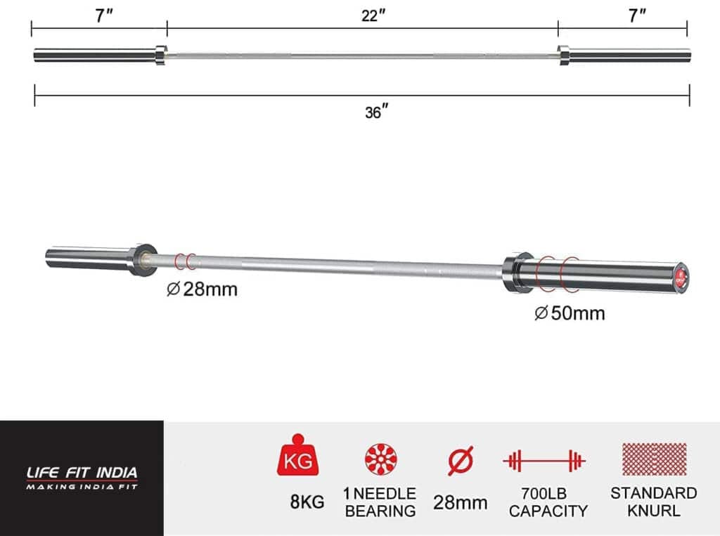 Elite Ironworks Olympic Barbell Premium Gear | Life Fit India