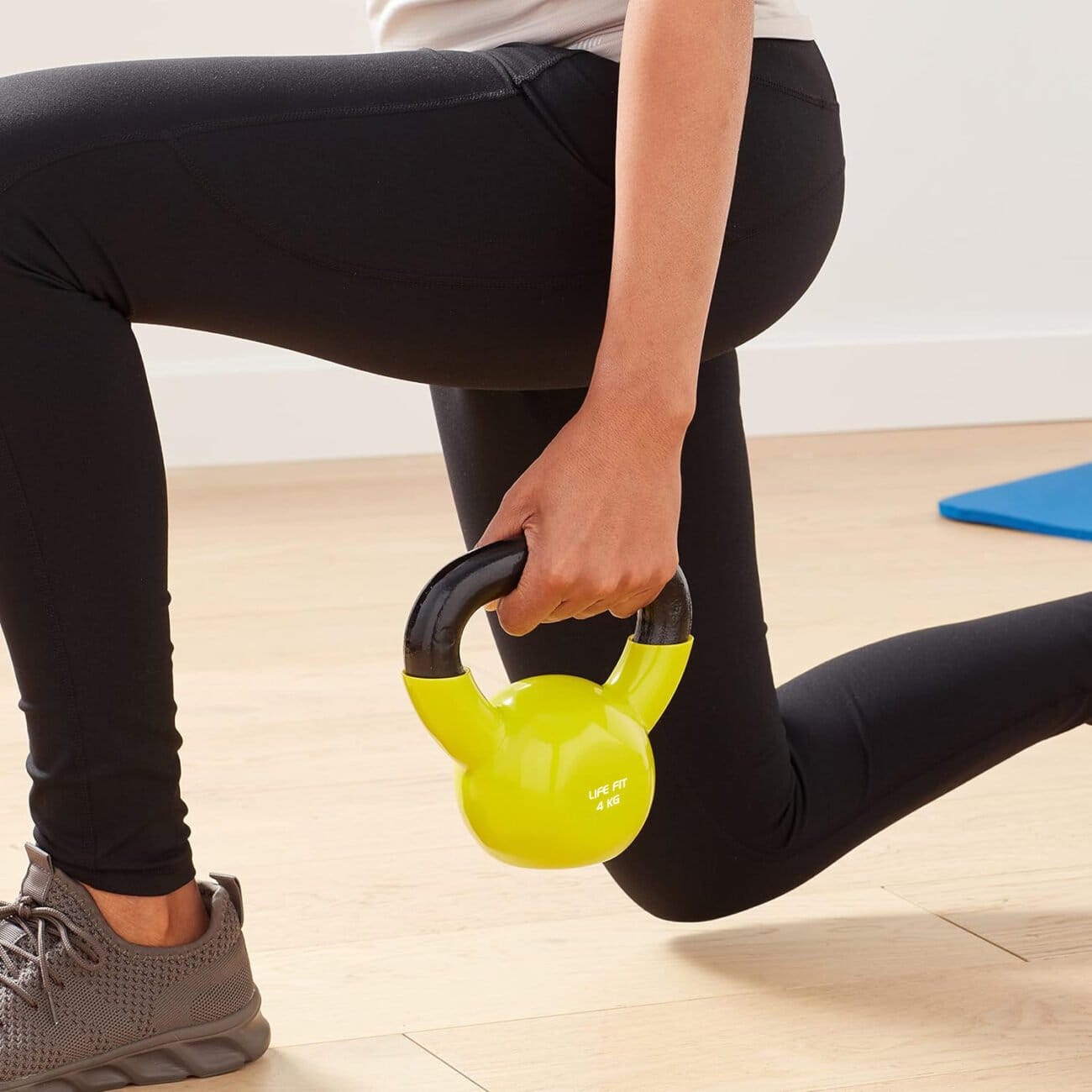 LIFE FIT Vinyl Kettlebell - Durable & Versatile Workout Equipment